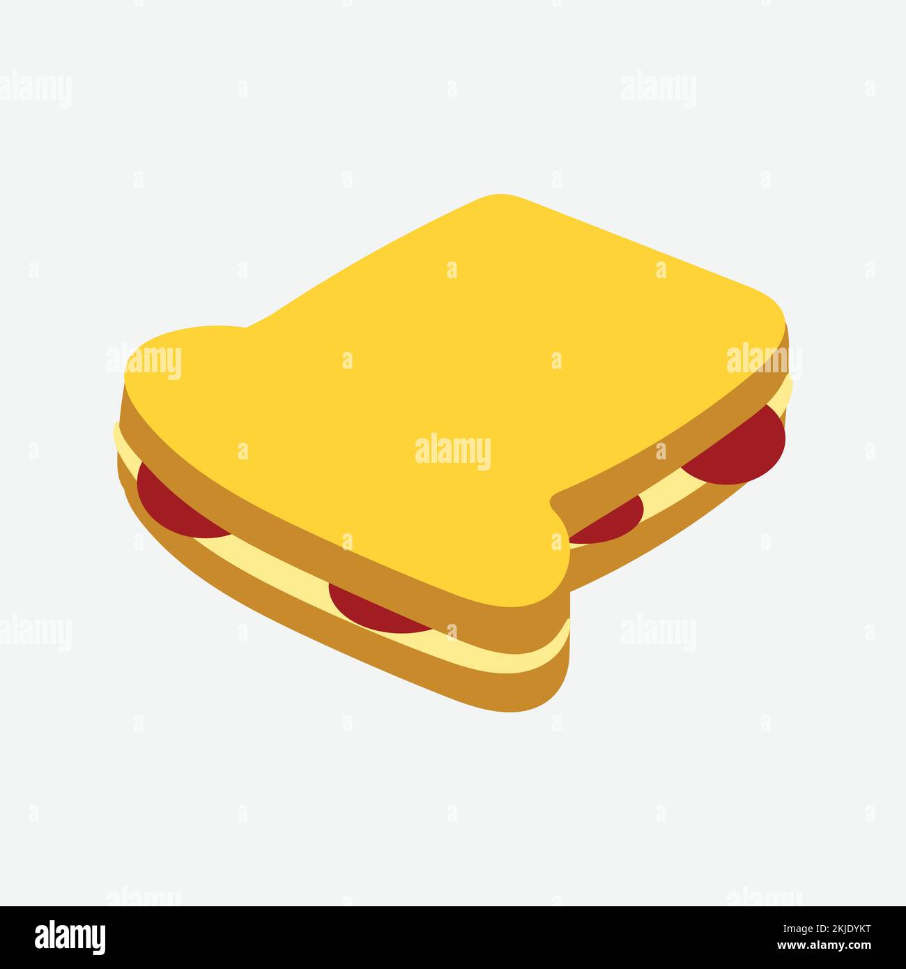 Toast Icon. Fast Food Concept, Cartoon of Sickle Vector Icon for Web ...
