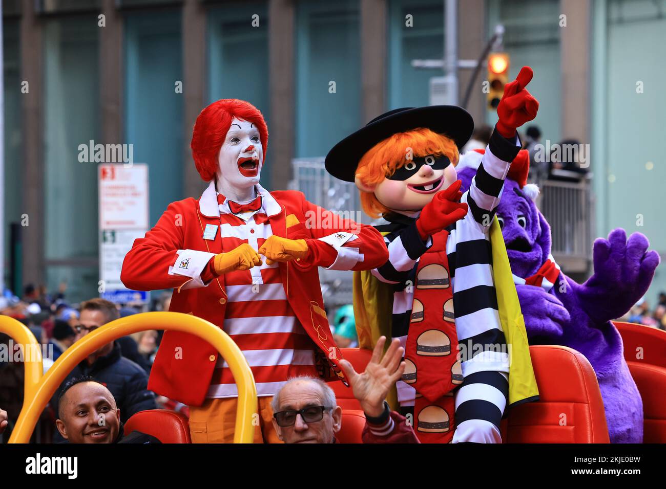 NEW YORK, NEW YORK - November 24, 2022: The McDonald's Big Red Shoe Car ...