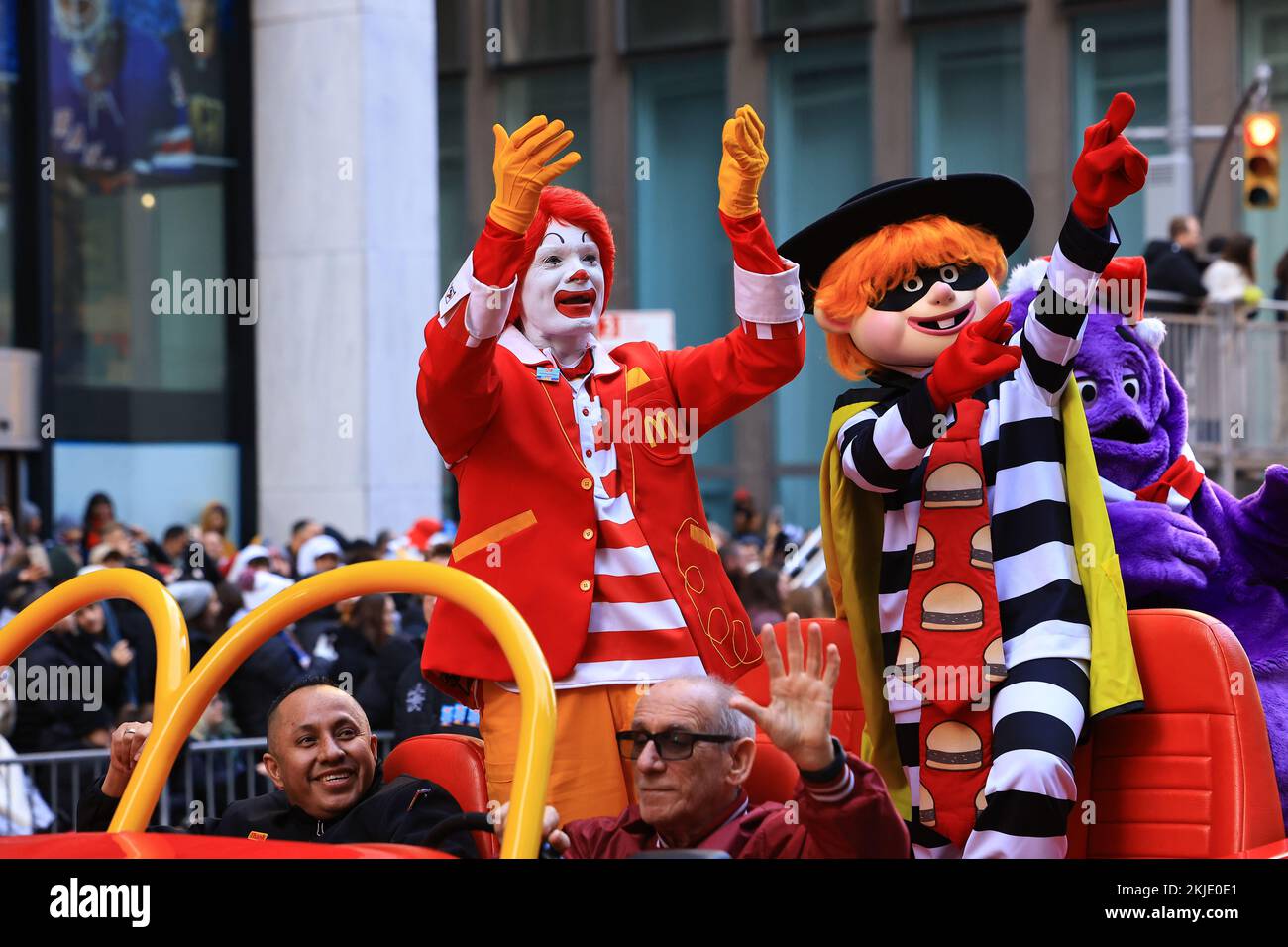 NEW YORK, NEW YORK - November 24, 2022: The McDonald's Big Red Shoe Car ...