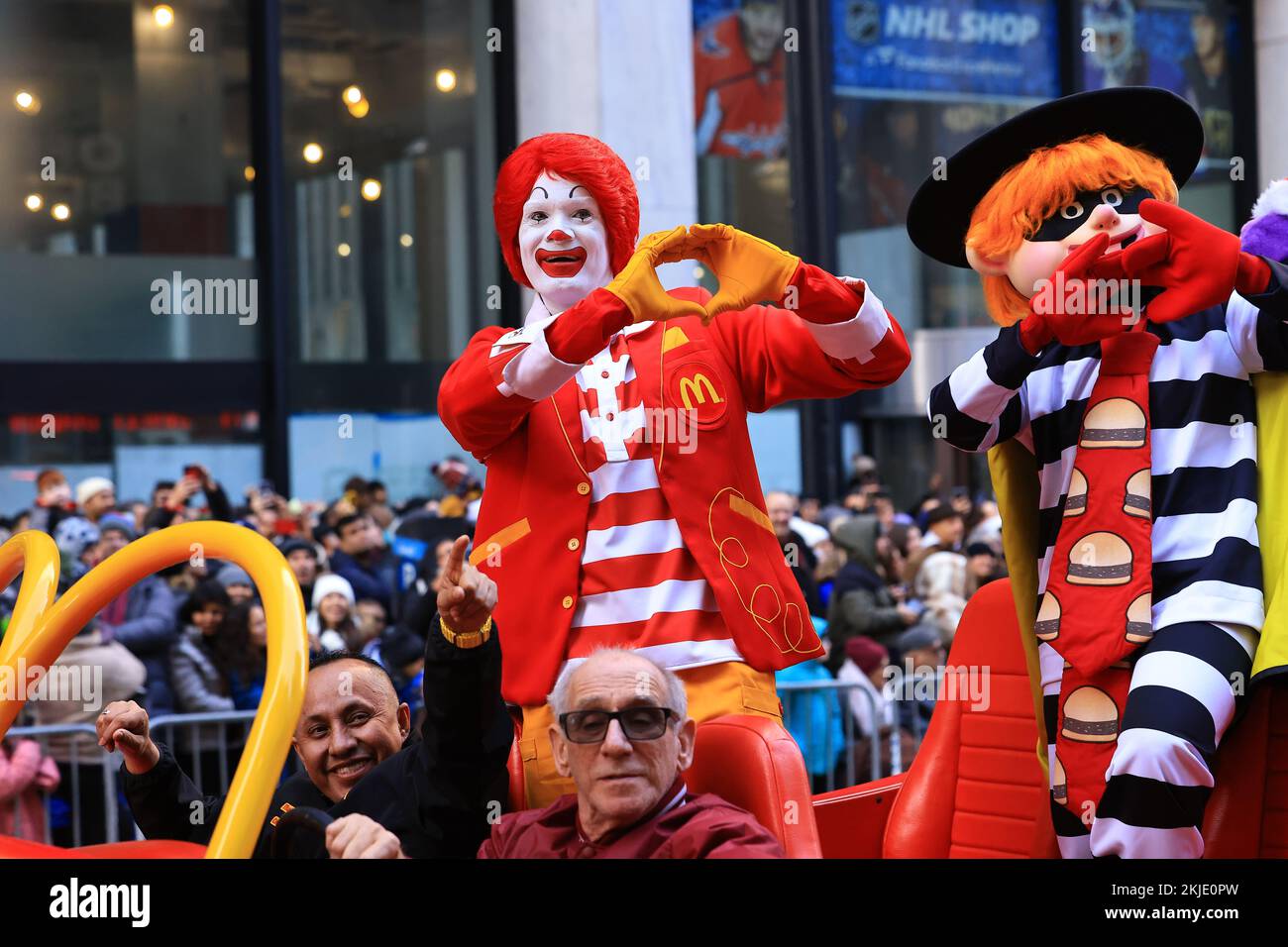 NEW YORK, NEW YORK - November 24, 2022: The McDonald's Big Red Shoe Car ...