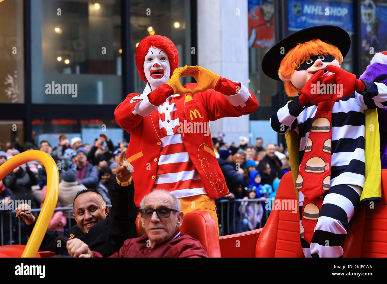 NEW YORK, NEW YORK - November 24, 2022: The McDonald's Big Red Shoe Car ...