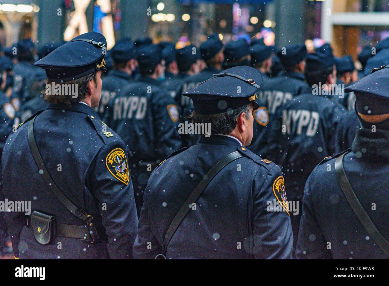 NYPD memorial for the fallen police man Stock Photo - Alamy