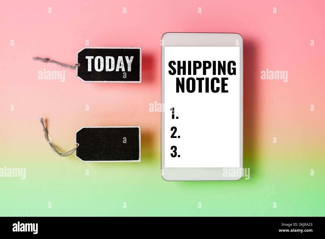 Hand writing sign Shipping Notice. Business showcase ships considered ...