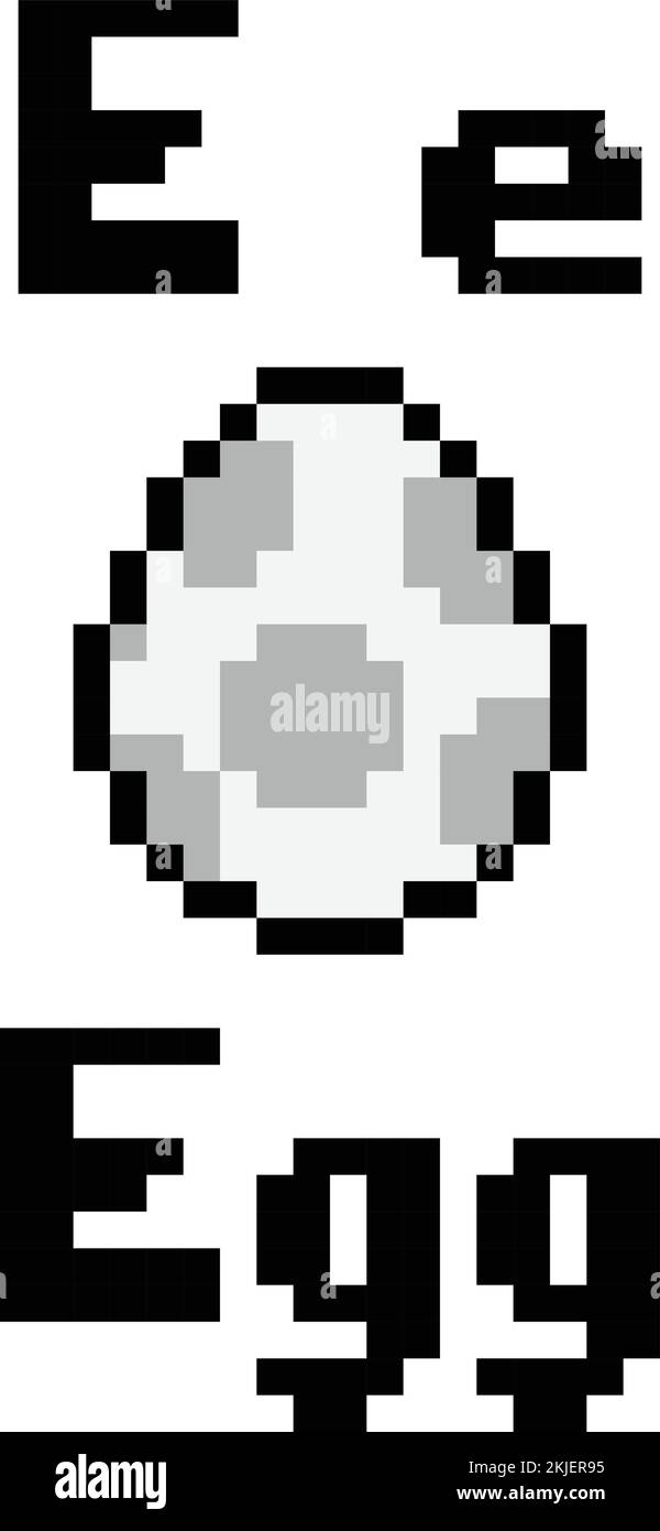Pixel egg Stock Vector Images - Alamy