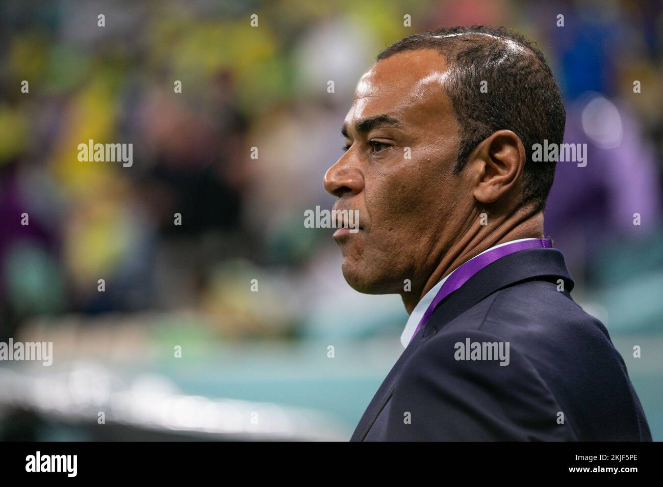 Cafu, ex player of Brasil gesticules before FIFA World Cup match 16 ...