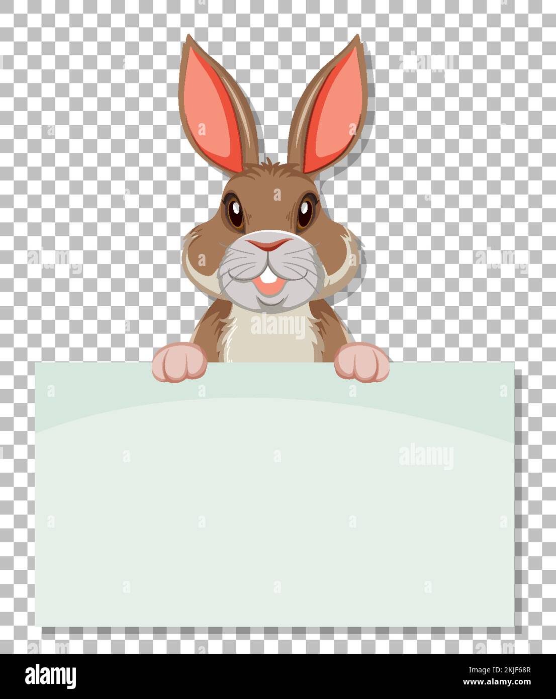Cute rabbit on grid background illustration Stock Vector Image & Art ...
