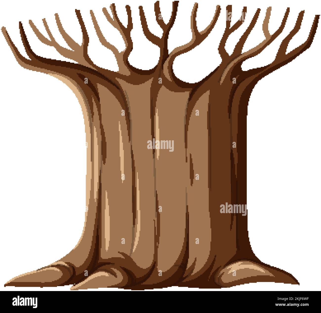 Isolated tree without leaves cartoon illustration Stock Vector Image ...