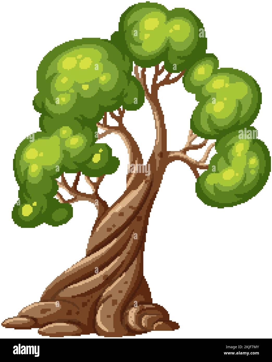 An isolated tree cartoon illustration Stock Vector Image & Art - Alamy