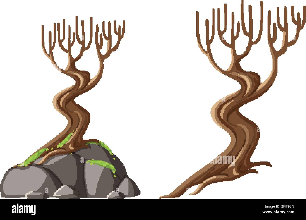 Isolated tree without leaves cartoon illustration Stock Vector Image ...