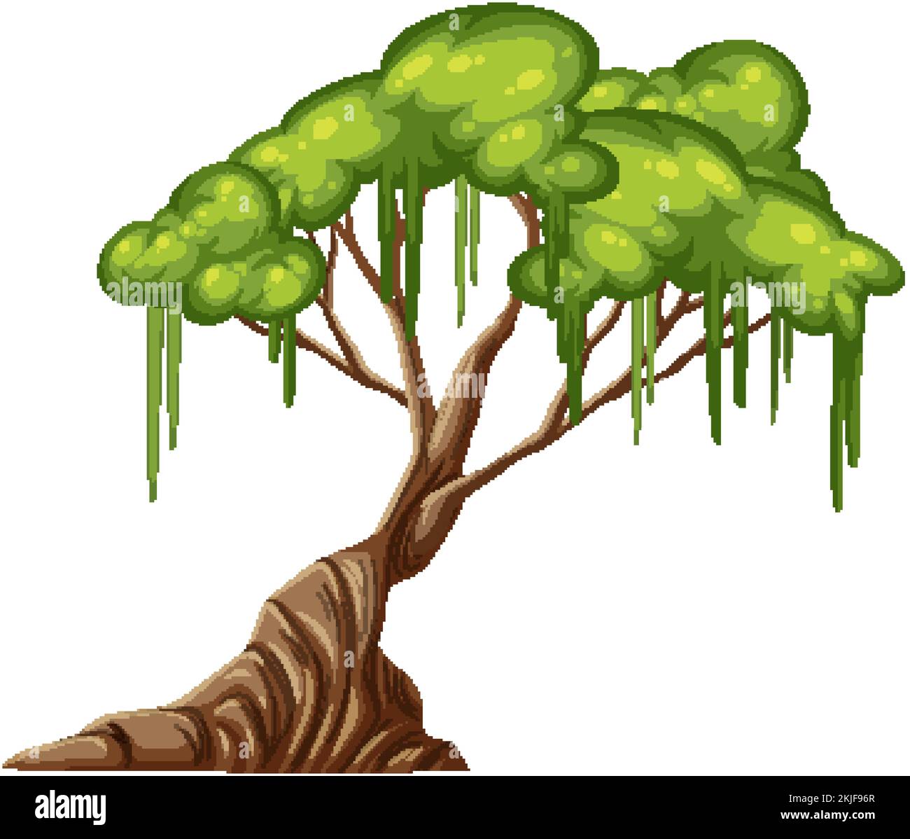 An isolated tree cartoon illustration Stock Vector Image & Art - Alamy