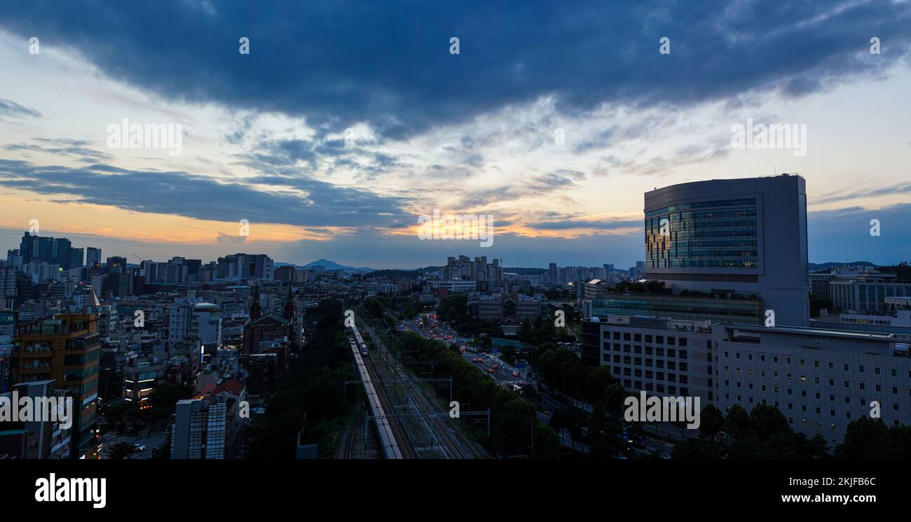 Night View of Sinchon, Seoul, Korea Stock Photo - Alamy