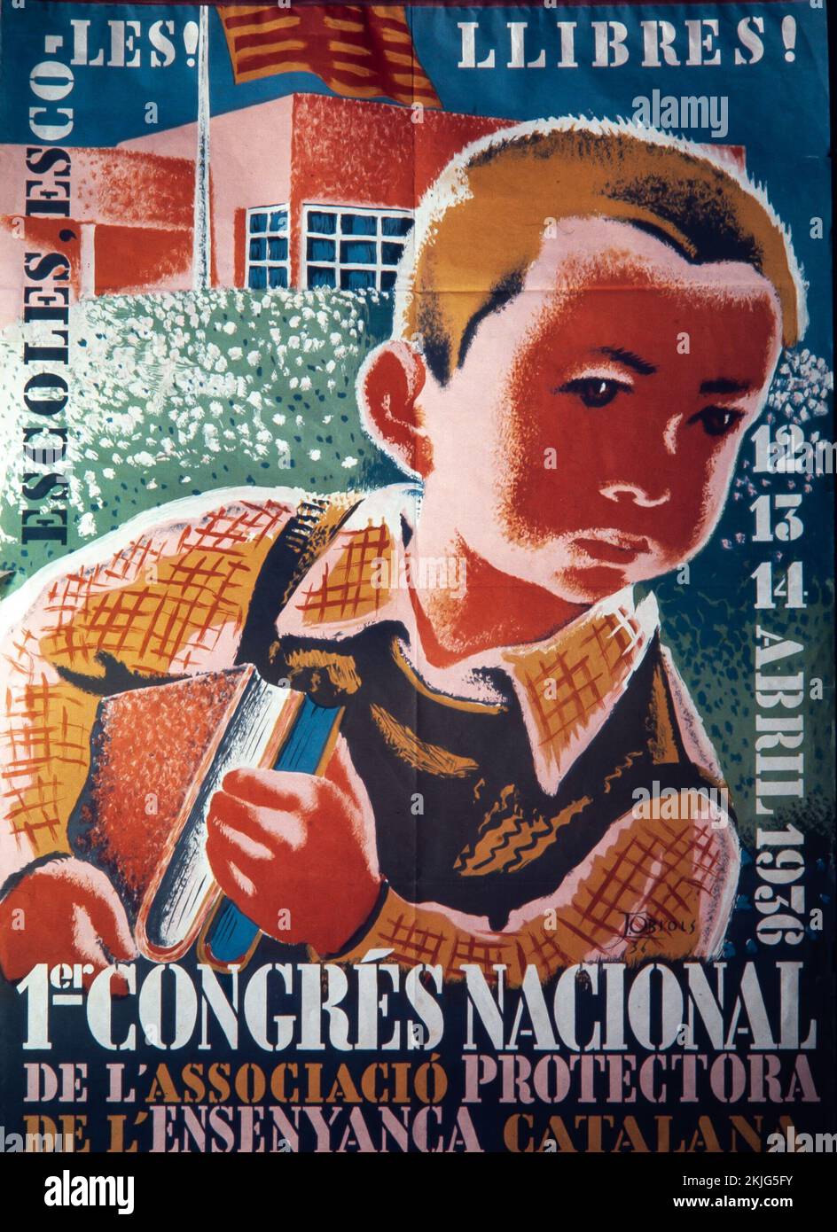 JOSEP OBIOLS/ cartel 1er.CONGRES NACIONAL.ASSOCIACIÓ PROTECTORA ...