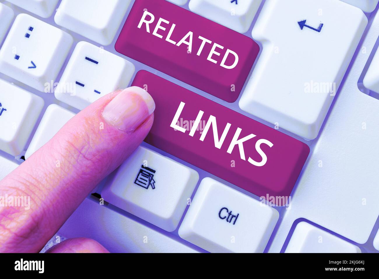 Hand writing sign Related Links. Business showcase Website inside a ...