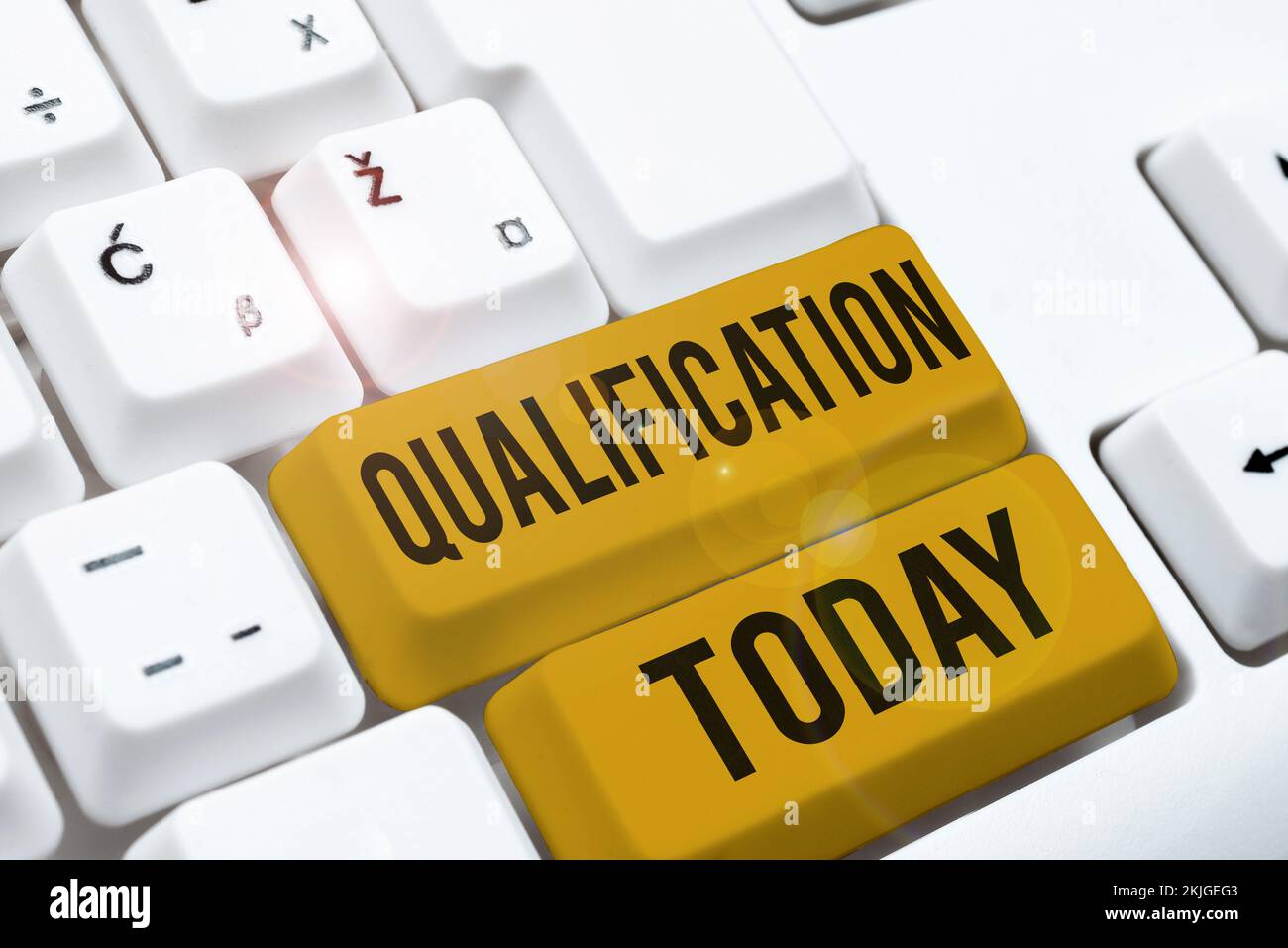 Sign displaying Qualification. Conceptual photo Officially permission ...