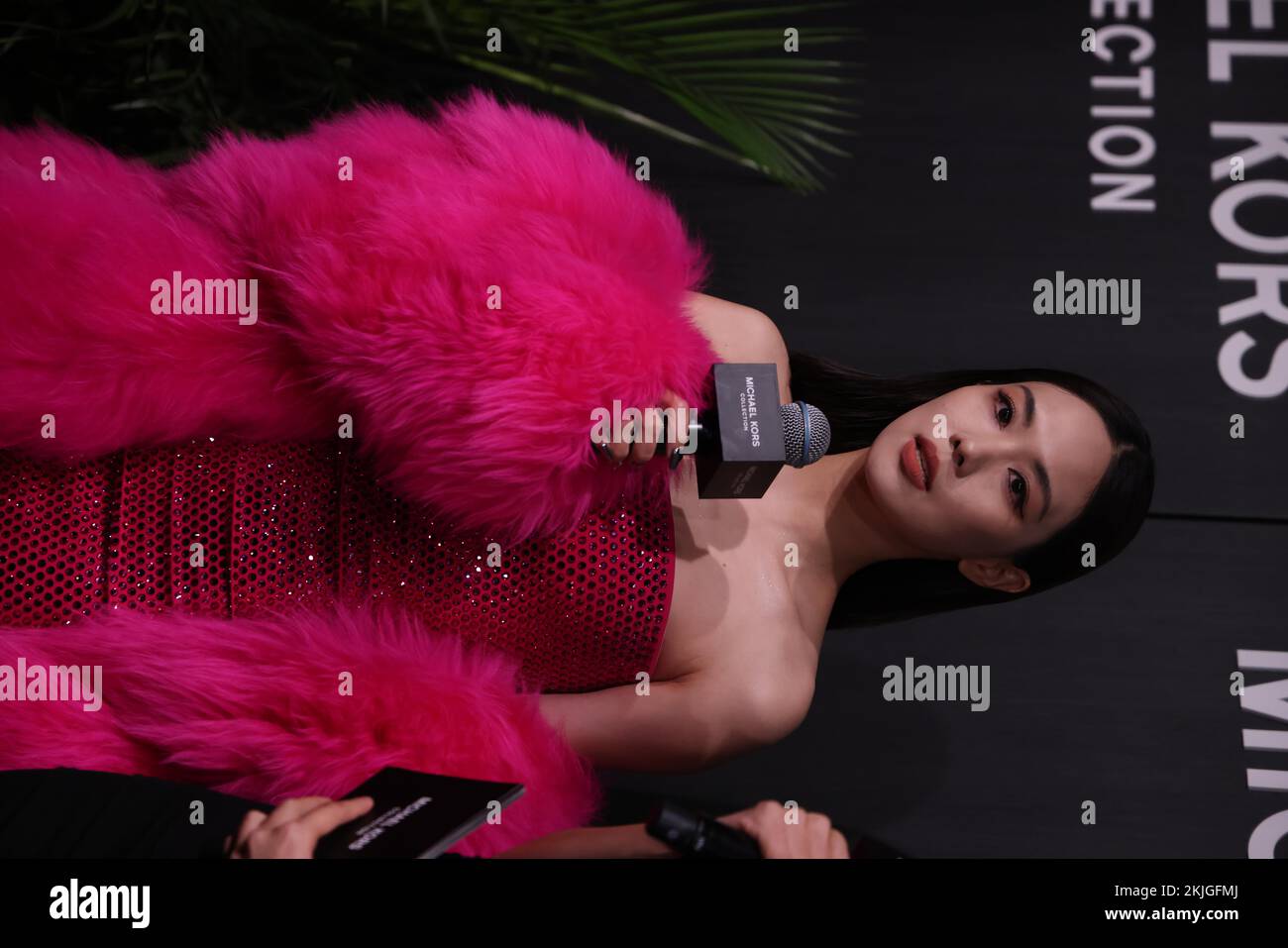 Chinese singer and actress Fei attended the red carpet of the Michael ...