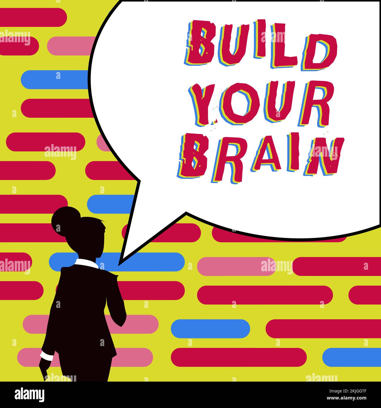 Text caption presenting Build Your Brain, Word for mental activities to ...