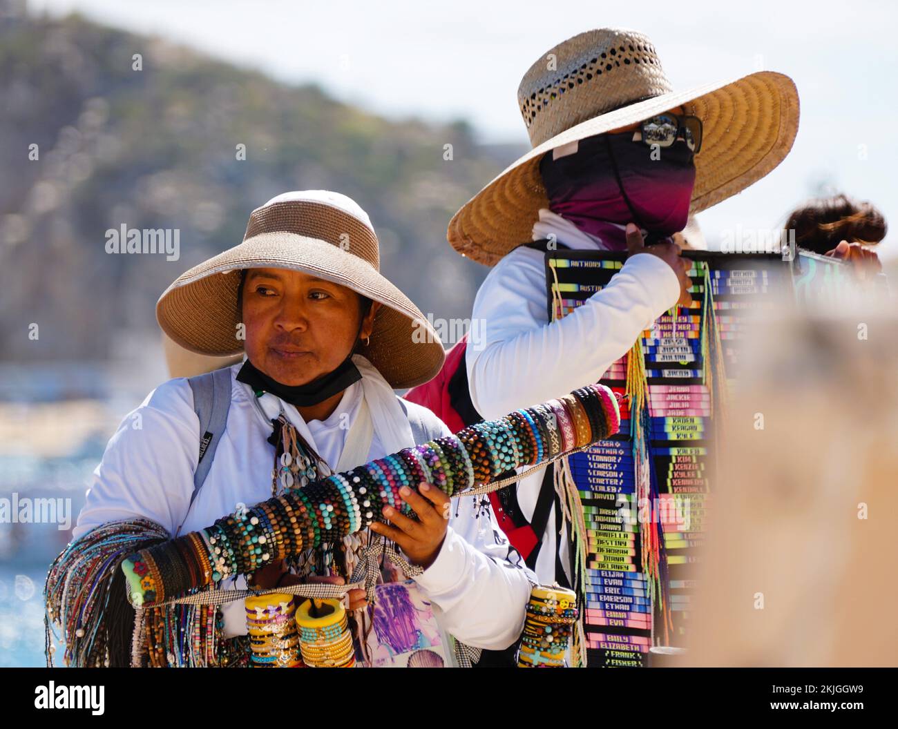 Cabo San Lucas, Mexico - November 7, 2022 - A local salesperson ...