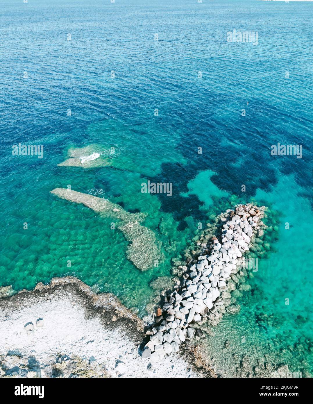An aerial view of the Milos island in Greece Stock Photo - Alamy