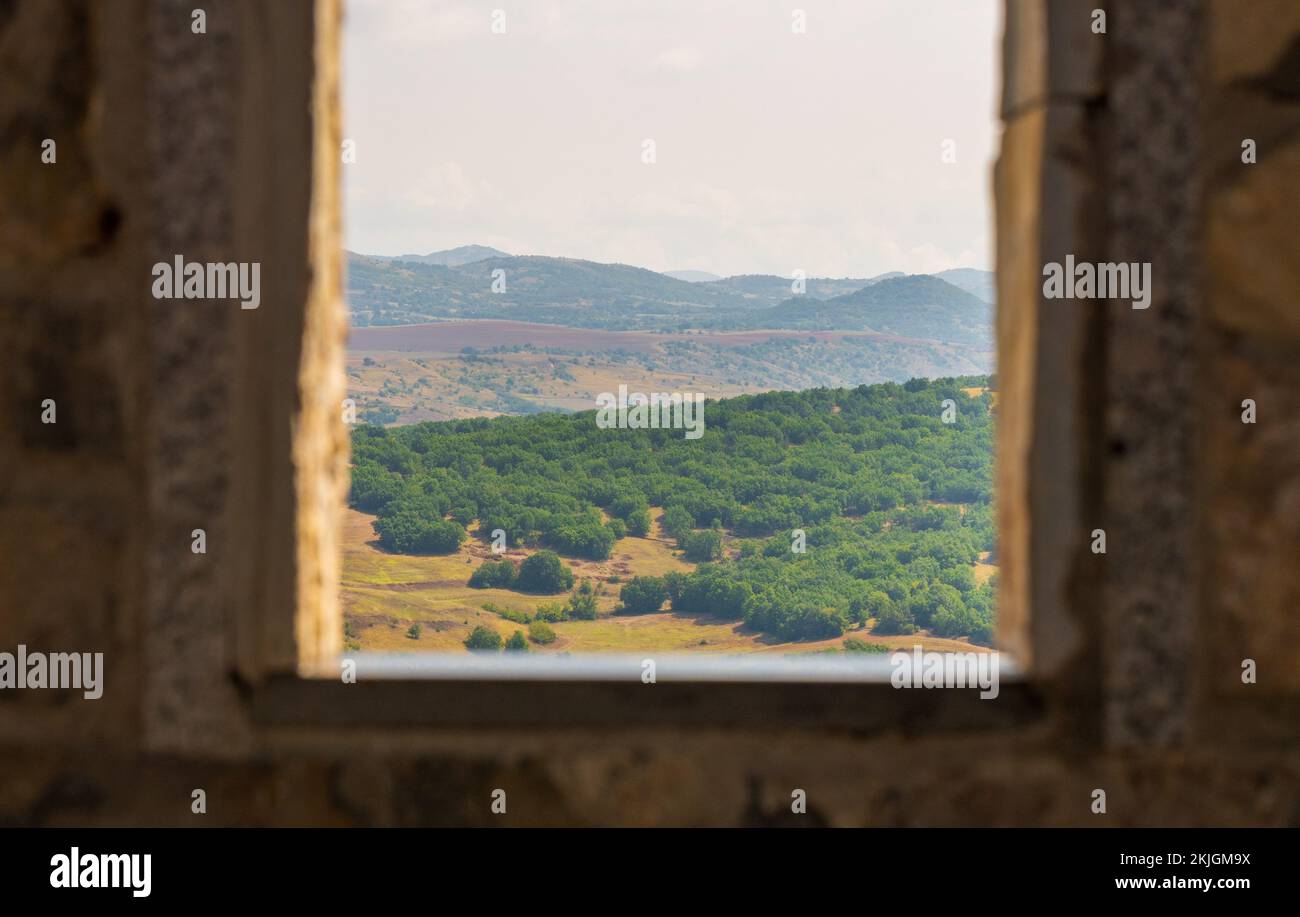 A horizon view from the frame window Stock Photo - Alamy