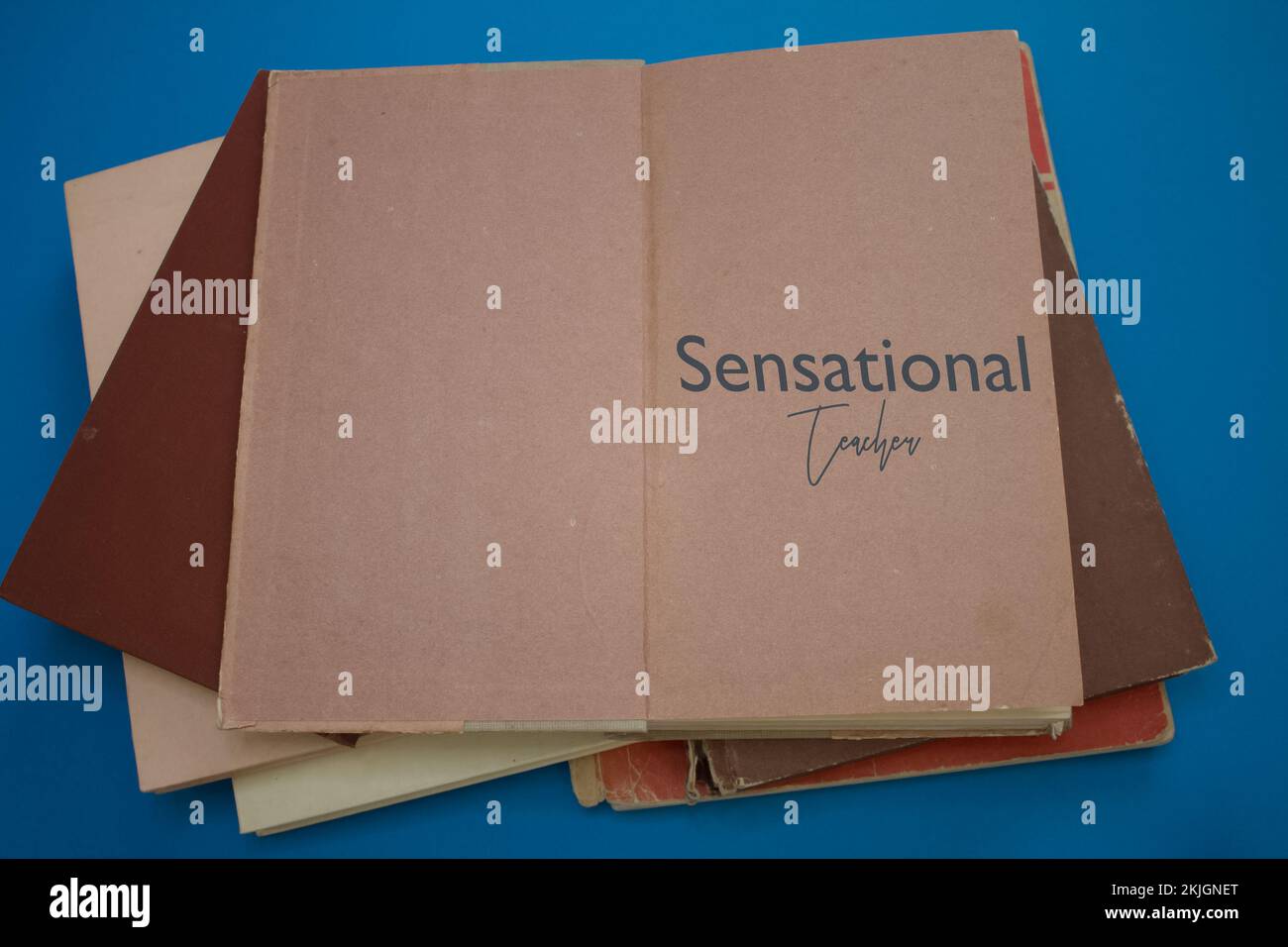 Sensational Teacher word in opened book with vintage, natural patterns ...