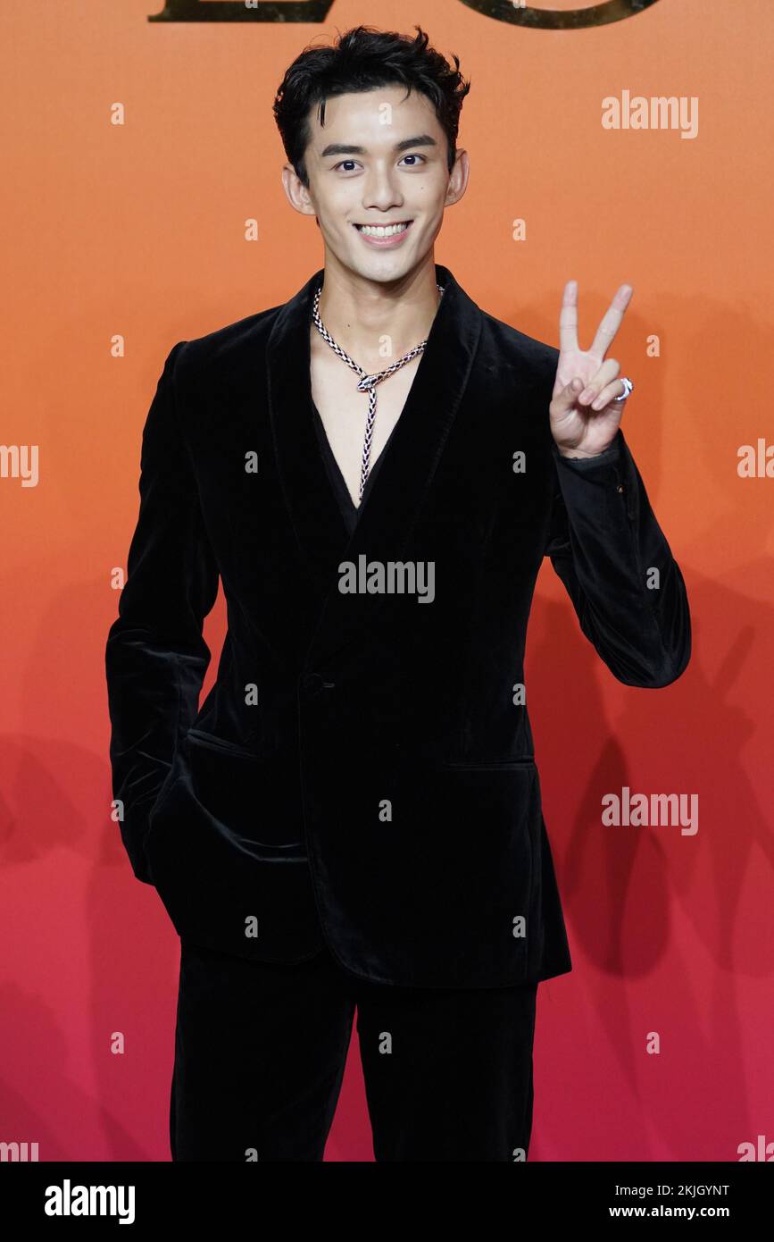 Chinese actor Leo Wu attended the red carpet of the BVLGARI activity in ...
