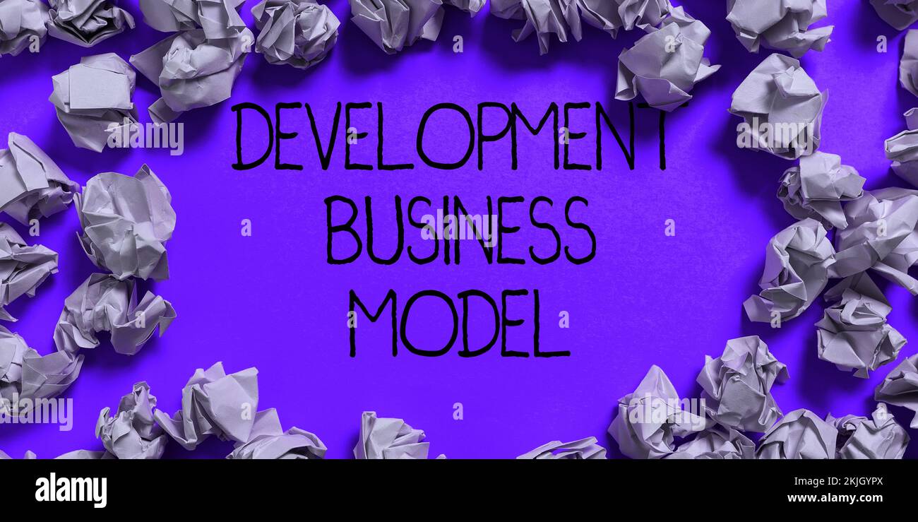 Conceptual display Development Business Model. Internet Concept ...