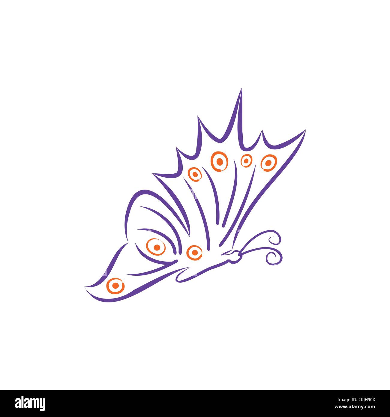 Creative outline butterfly icon design on a white background Stock ...