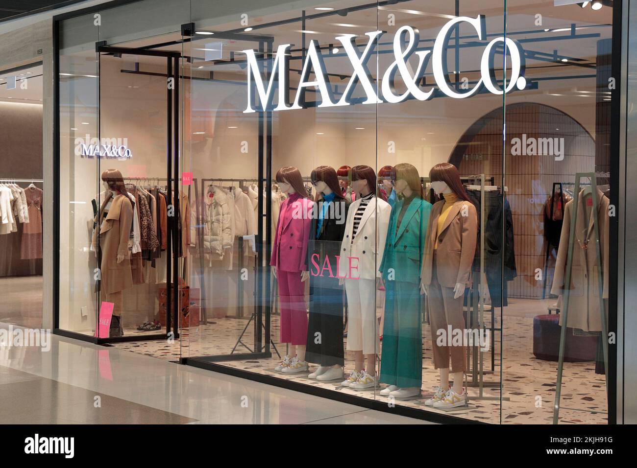 Max & Co, clothing store, IFC Mall, Hong Kong 17th Nov 2022 Stock Photo ...