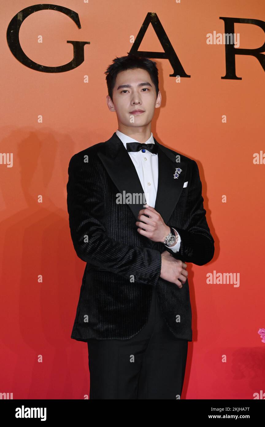 Chinese actor Yang Yang attended the red carpet of the BVLGARI activity ...