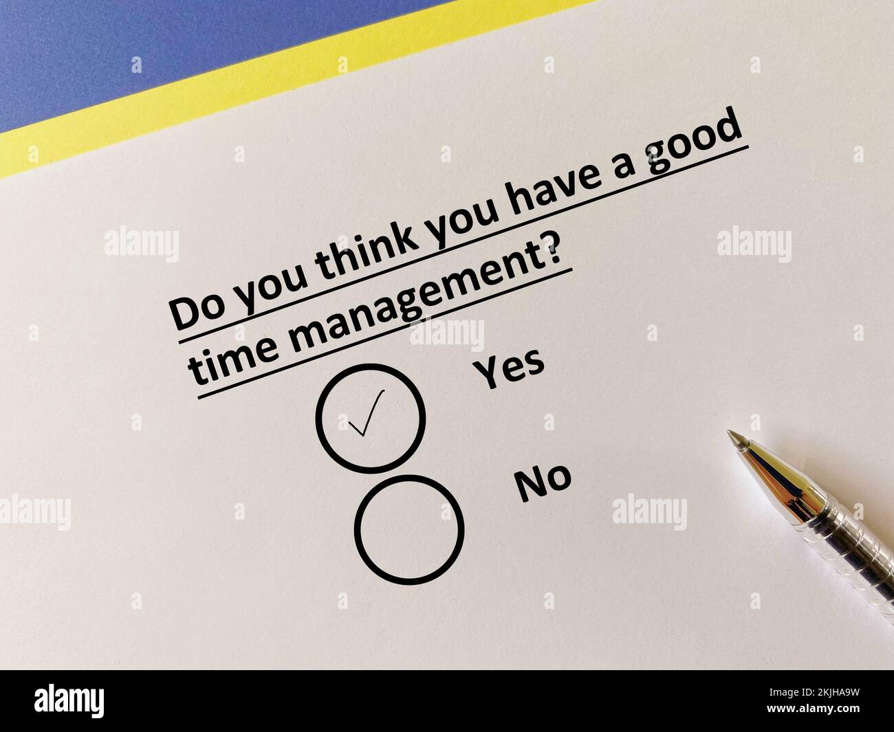 One person is answering question about academic performance. He thinks ...