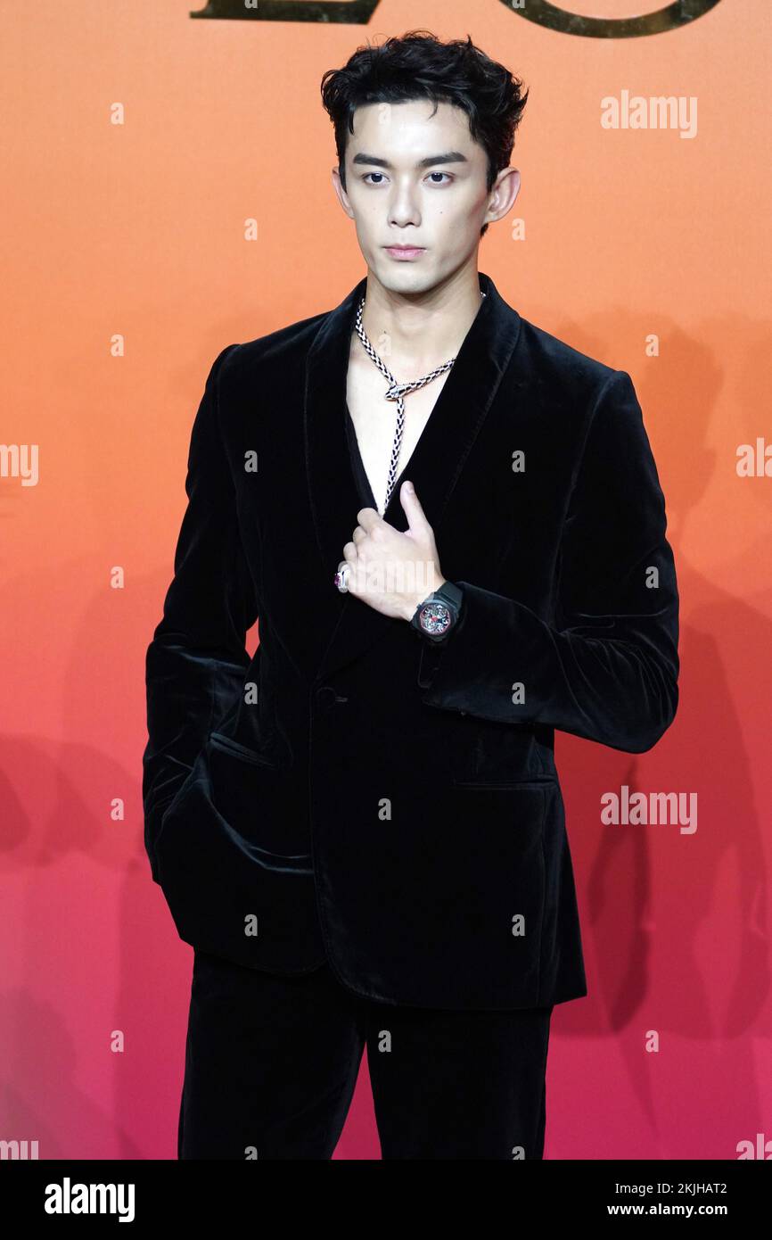 Chinese actor Leo Wu attended the red carpet of the BVLGARI activity in ...