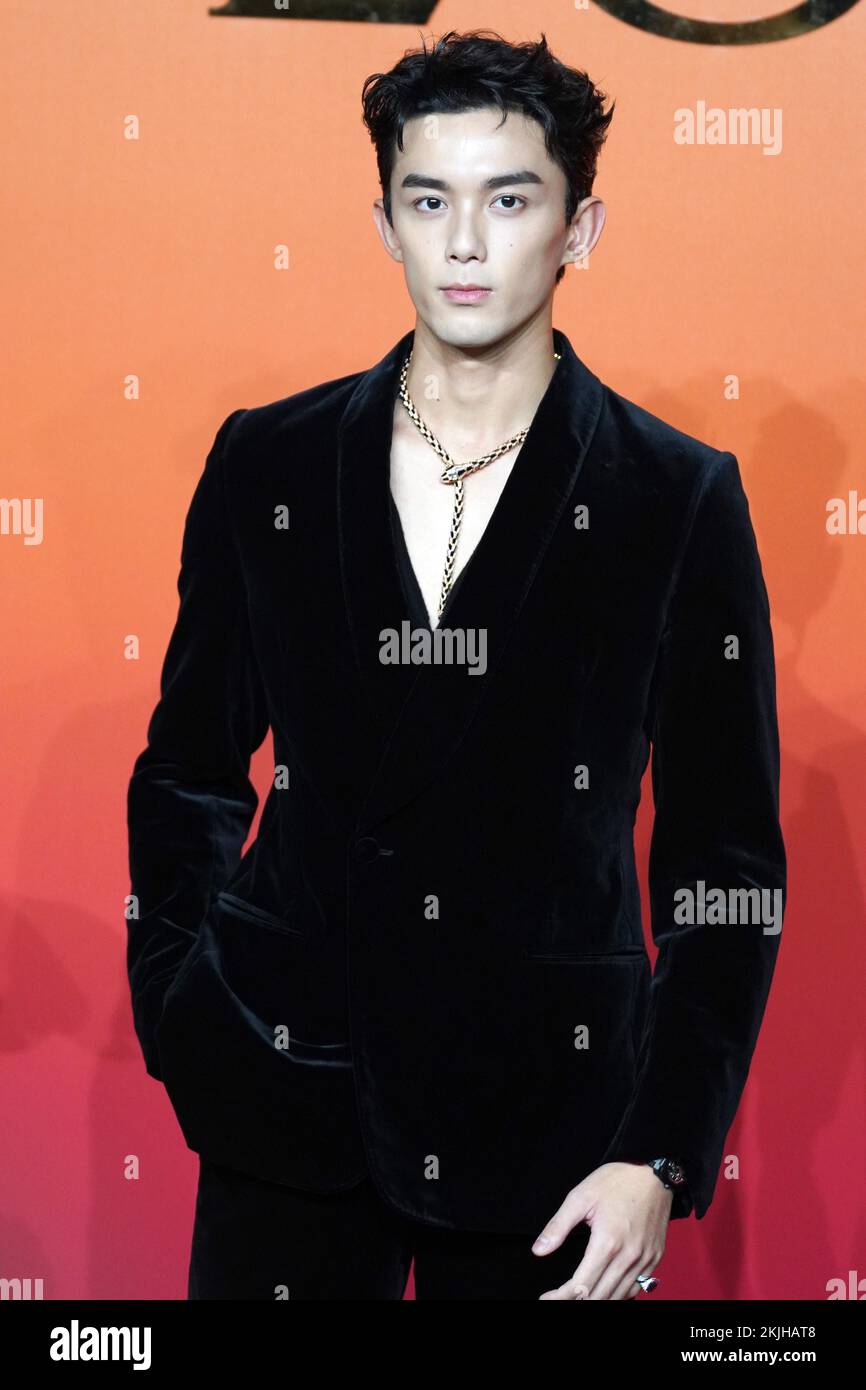 Chinese actor Leo Wu attended the red carpet of the BVLGARI activity in ...