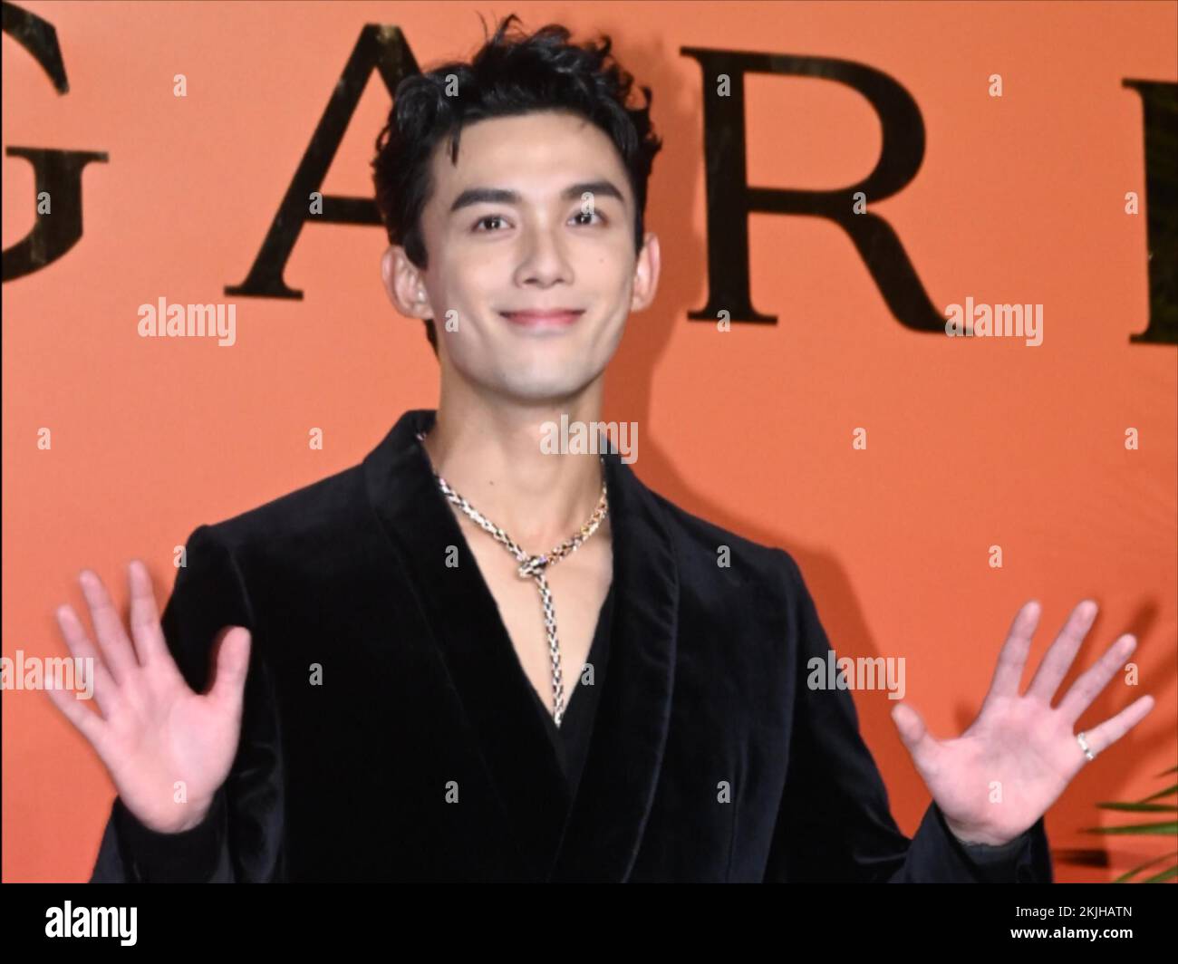 Chinese actor Leo Wu attended the red carpet of the BVLGARI activity in ...