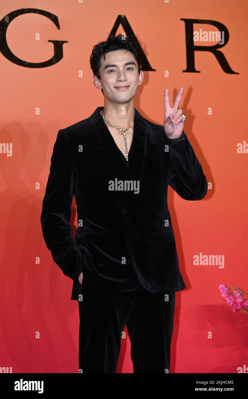 Chinese actor Leo Wu attended the red carpet of the BVLGARI activity in ...