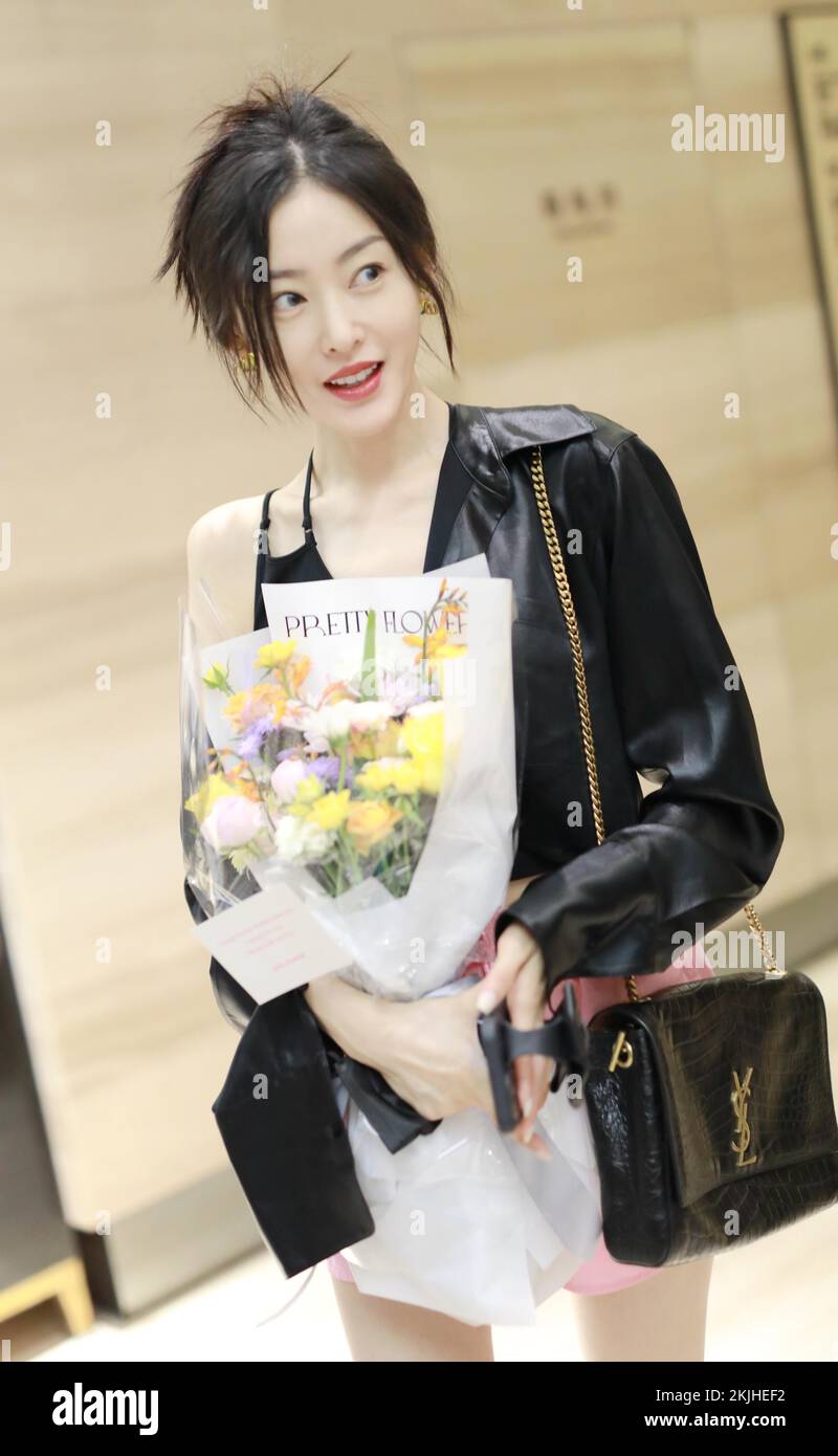 Chinese actress and model Zhang Tian'ai was during the recording of the ...