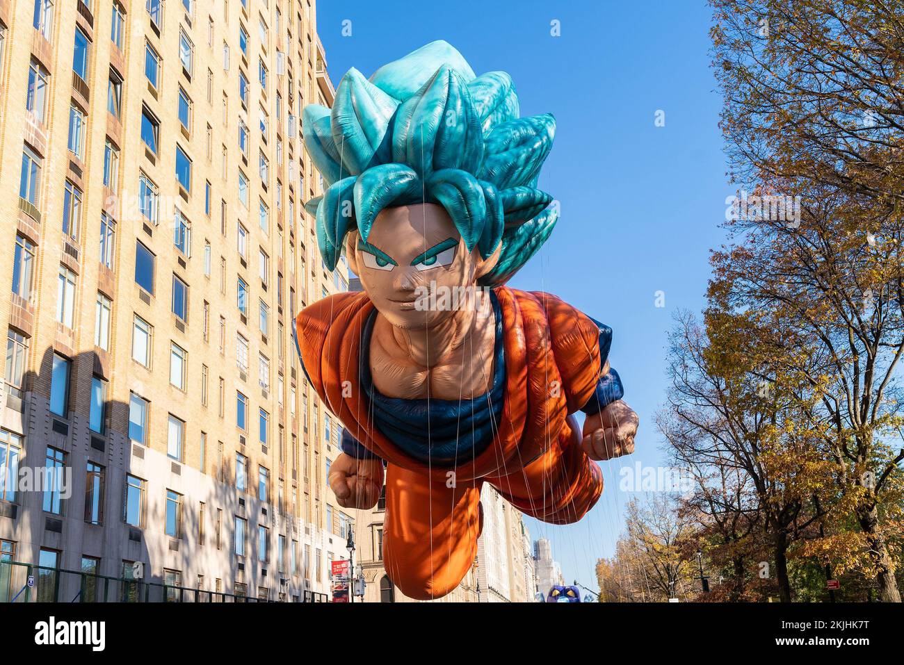 New York, New York, USA. 24th Nov, 2022. The Goku balloon flown during ...