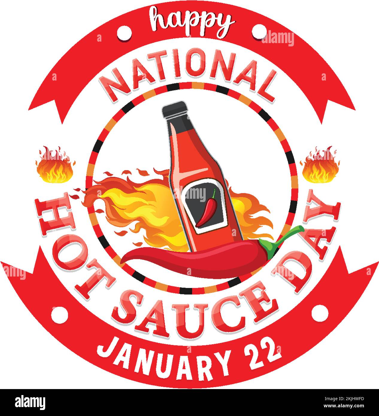 National Hot Sauce Day Banner Design illustration Stock Vector Image ...