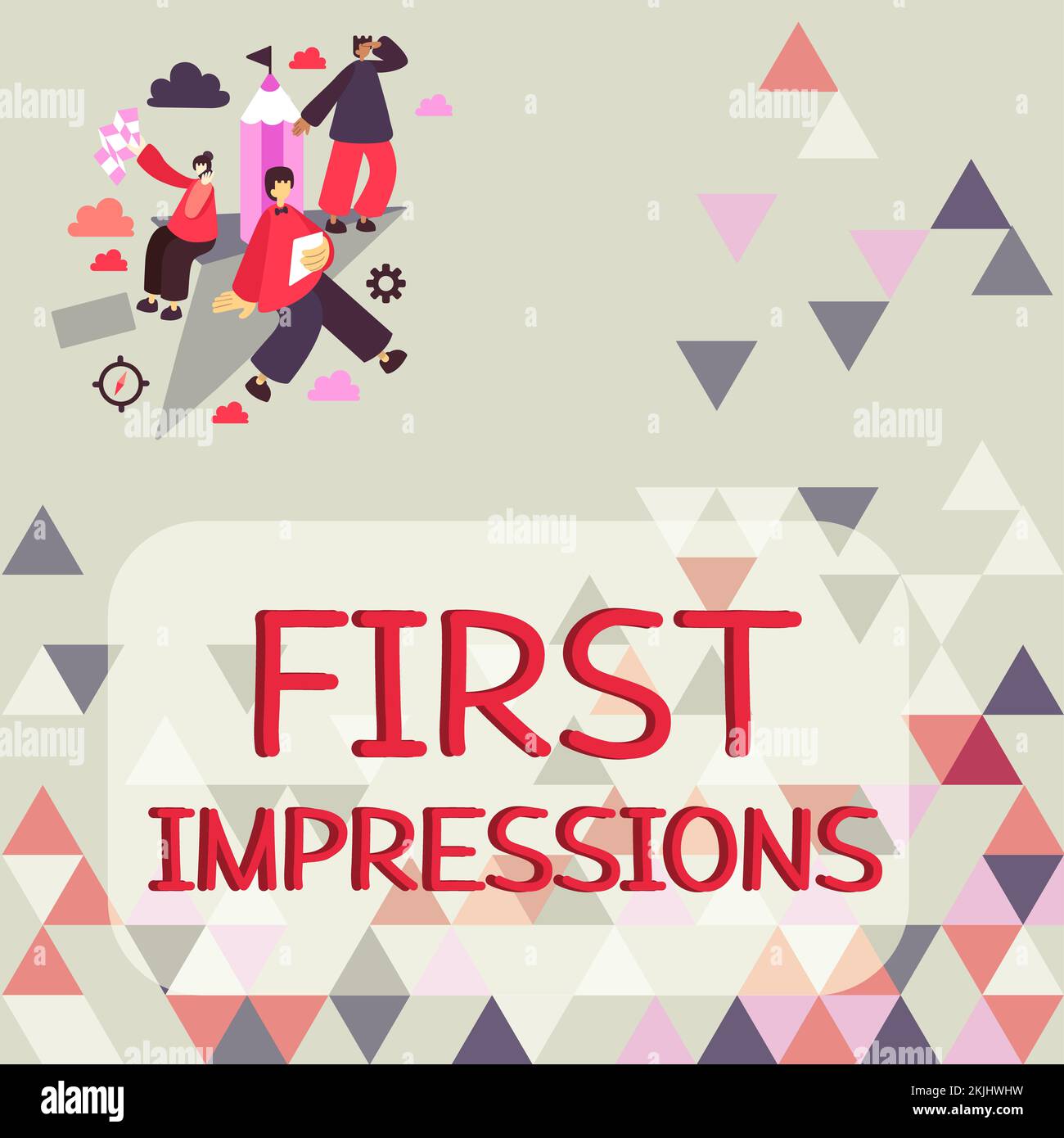 Text showing inspiration First Impressions, Concept meaning What a ...