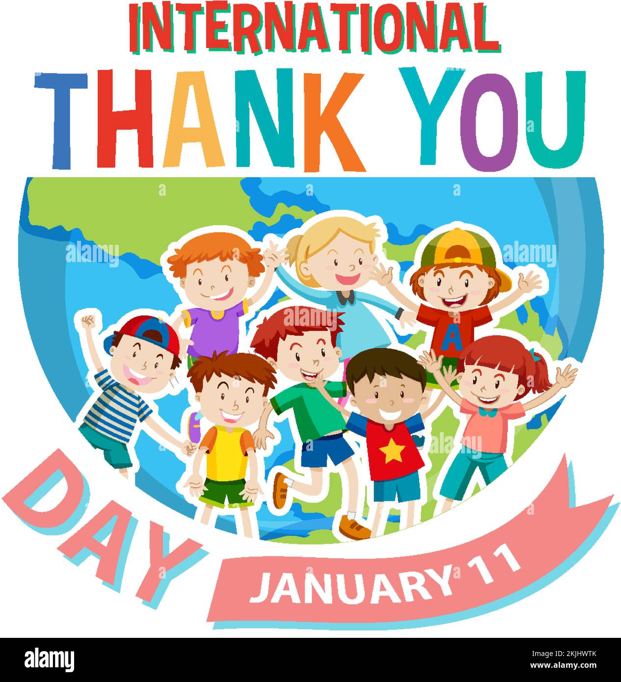 International Thank You Day Banner Design illustration Stock Vector ...