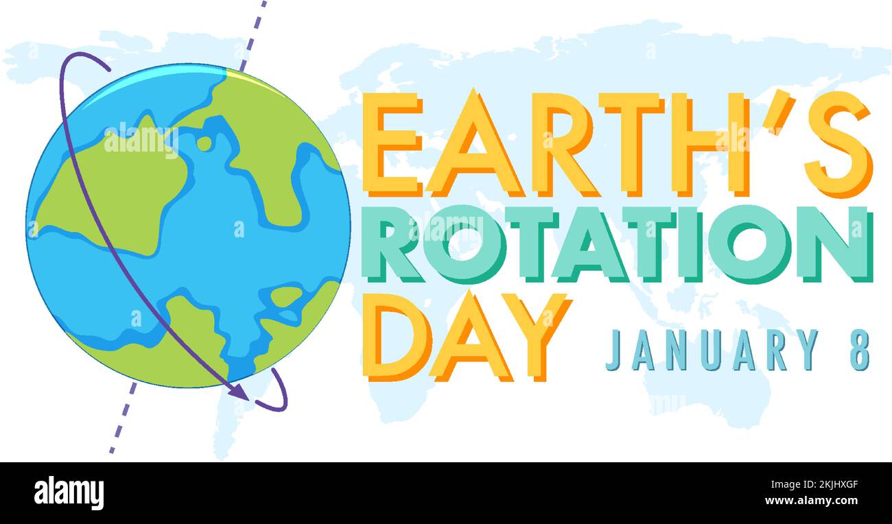 Earth's Rotation Day banner design illustration Stock Vector Image ...