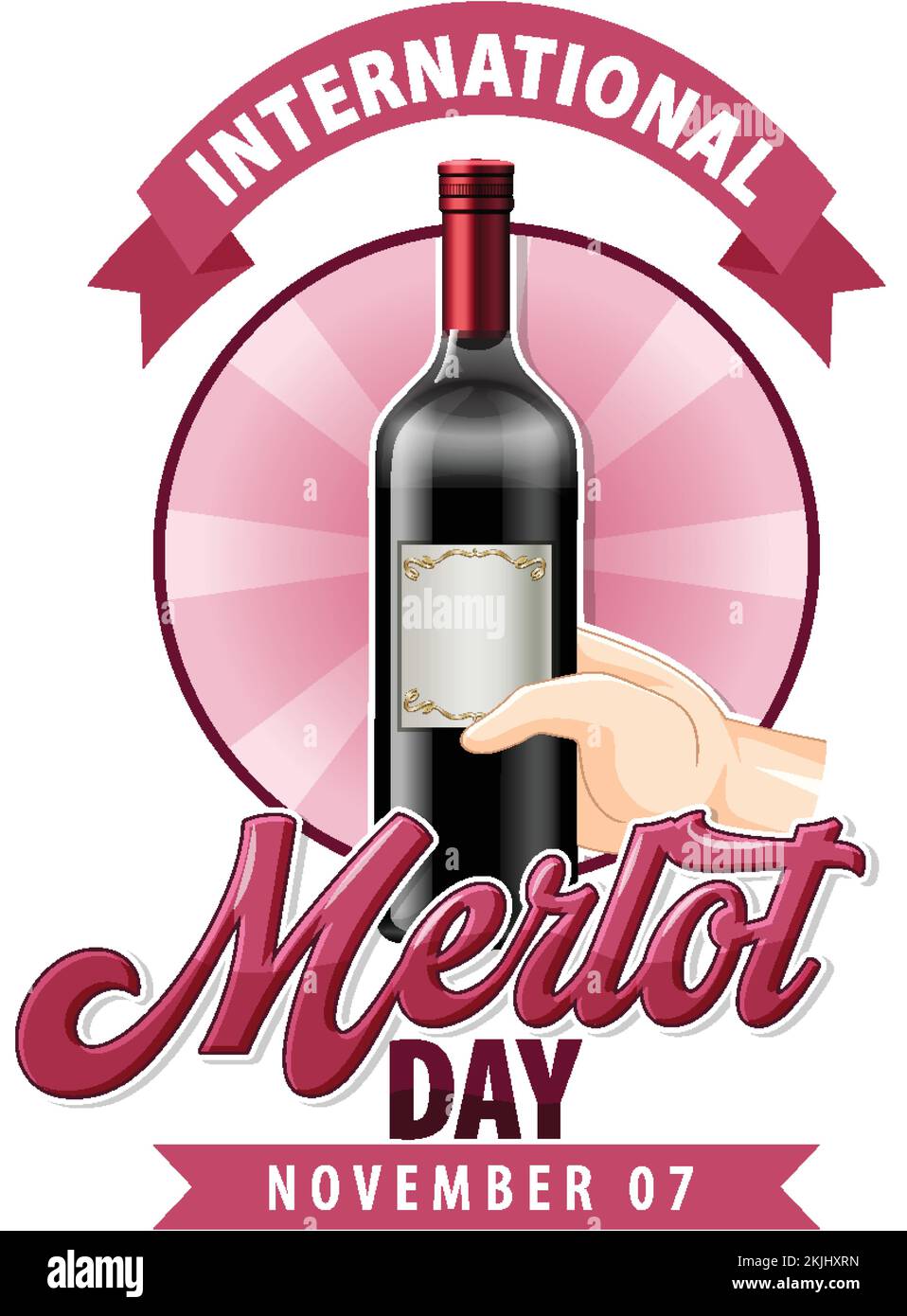 International Merlot Day Logo Design illustration Stock Vector Image ...