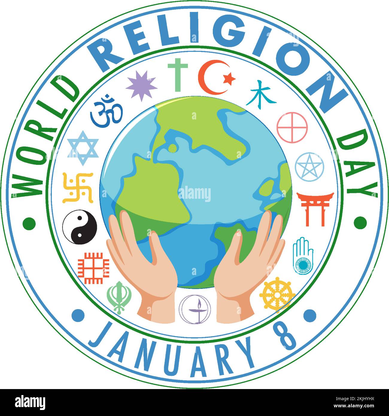 World Religion Day Banner Design illustration Stock Vector Image & Art ...