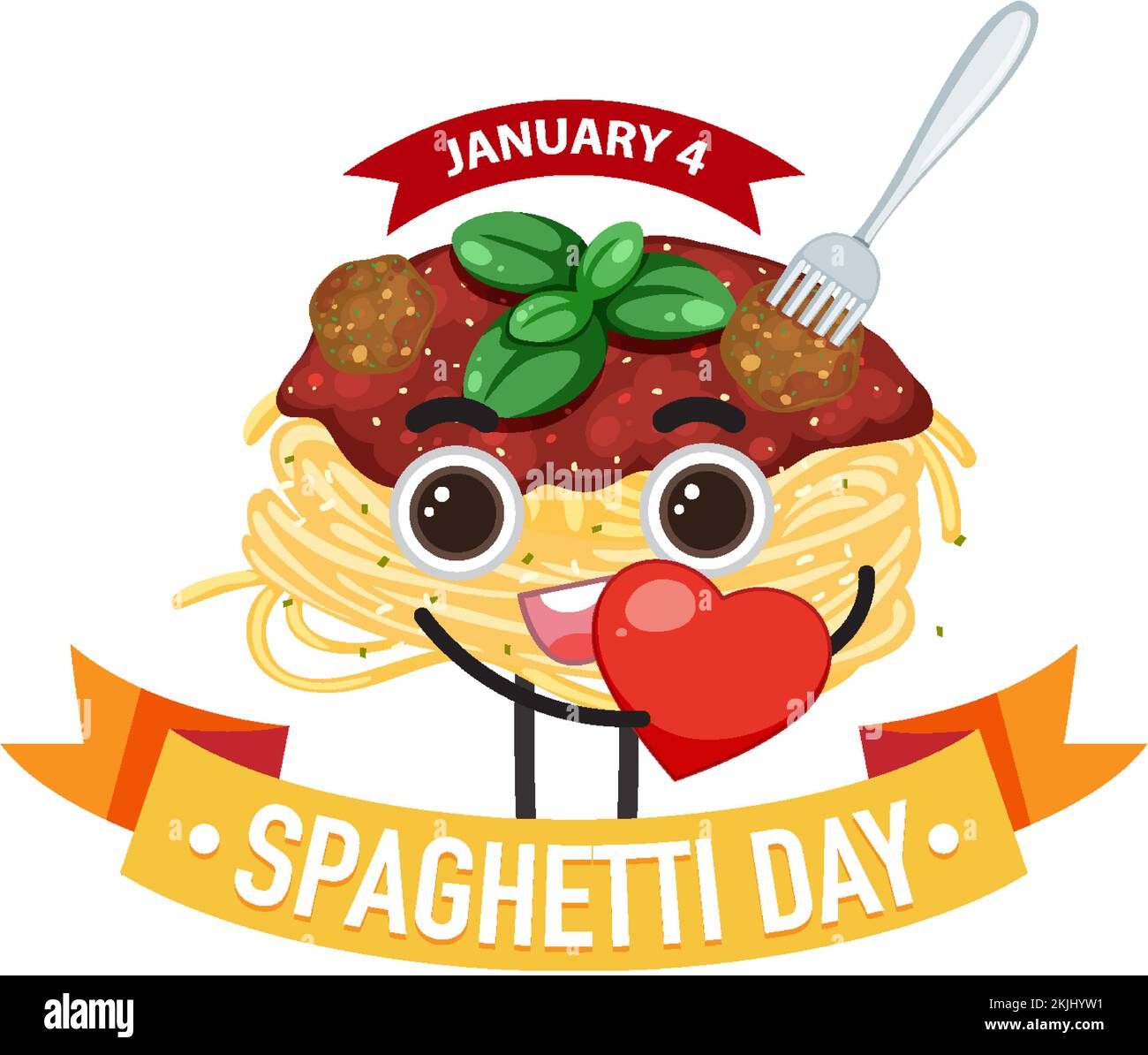 National Spaghetti Day Banner Design illustration Stock Vector Image ...