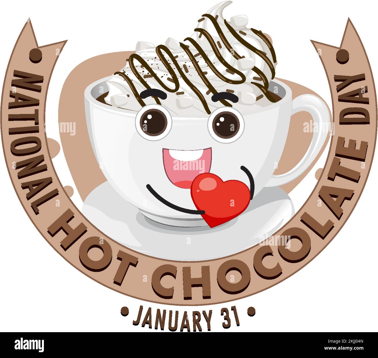 National Hot Chocolate Day Banner Design illustration Stock Vector ...