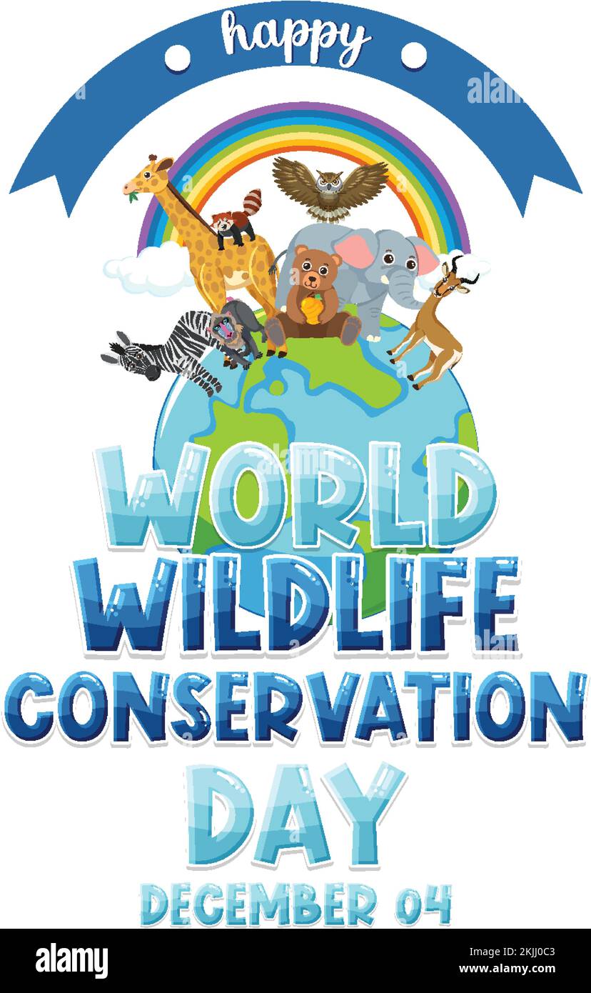World wildlife conservation day banner design illustration Stock Vector ...