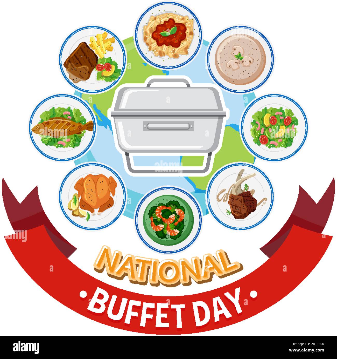 National Buffet Day Banner Design illustration Stock Vector Image & Art ...