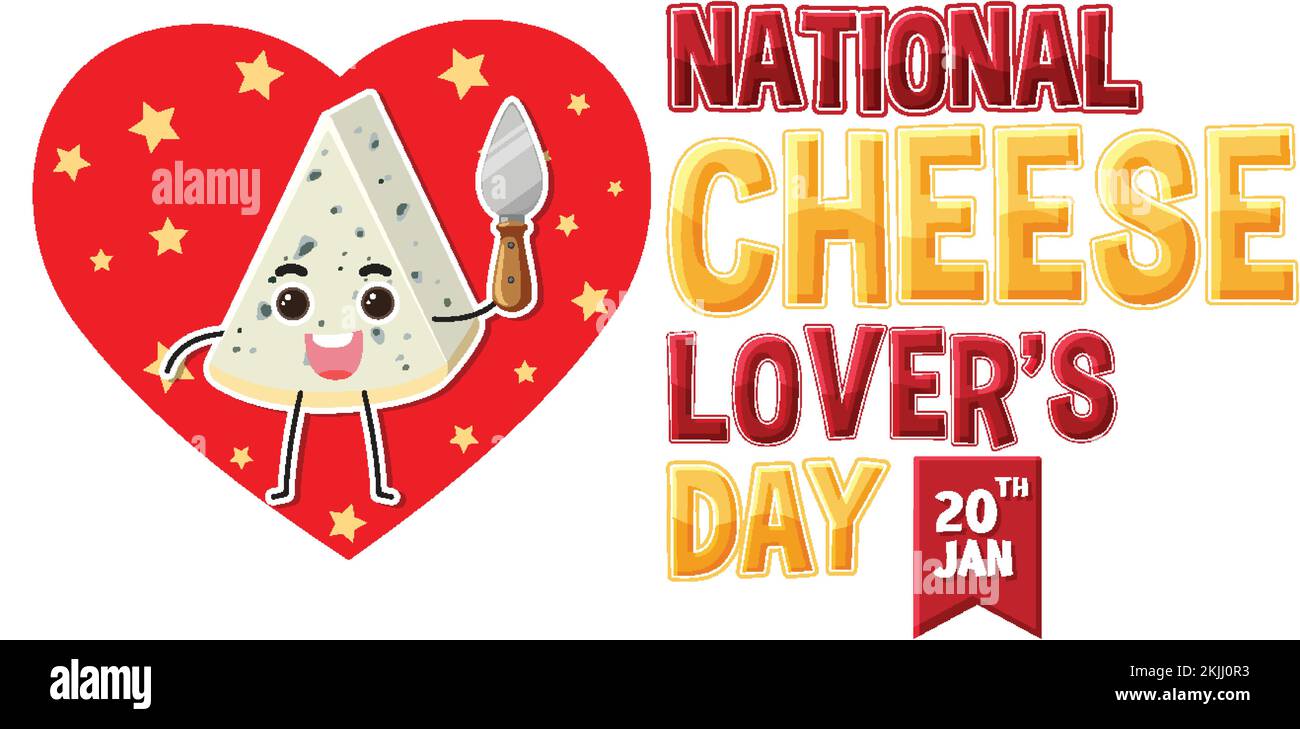 National Cheese Lovers Day Banner Design illustration Stock Vector ...