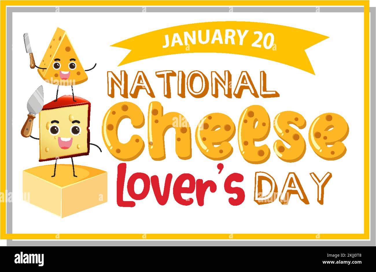 National Cheese Lovers Day Banner Design illustration Stock Vector ...