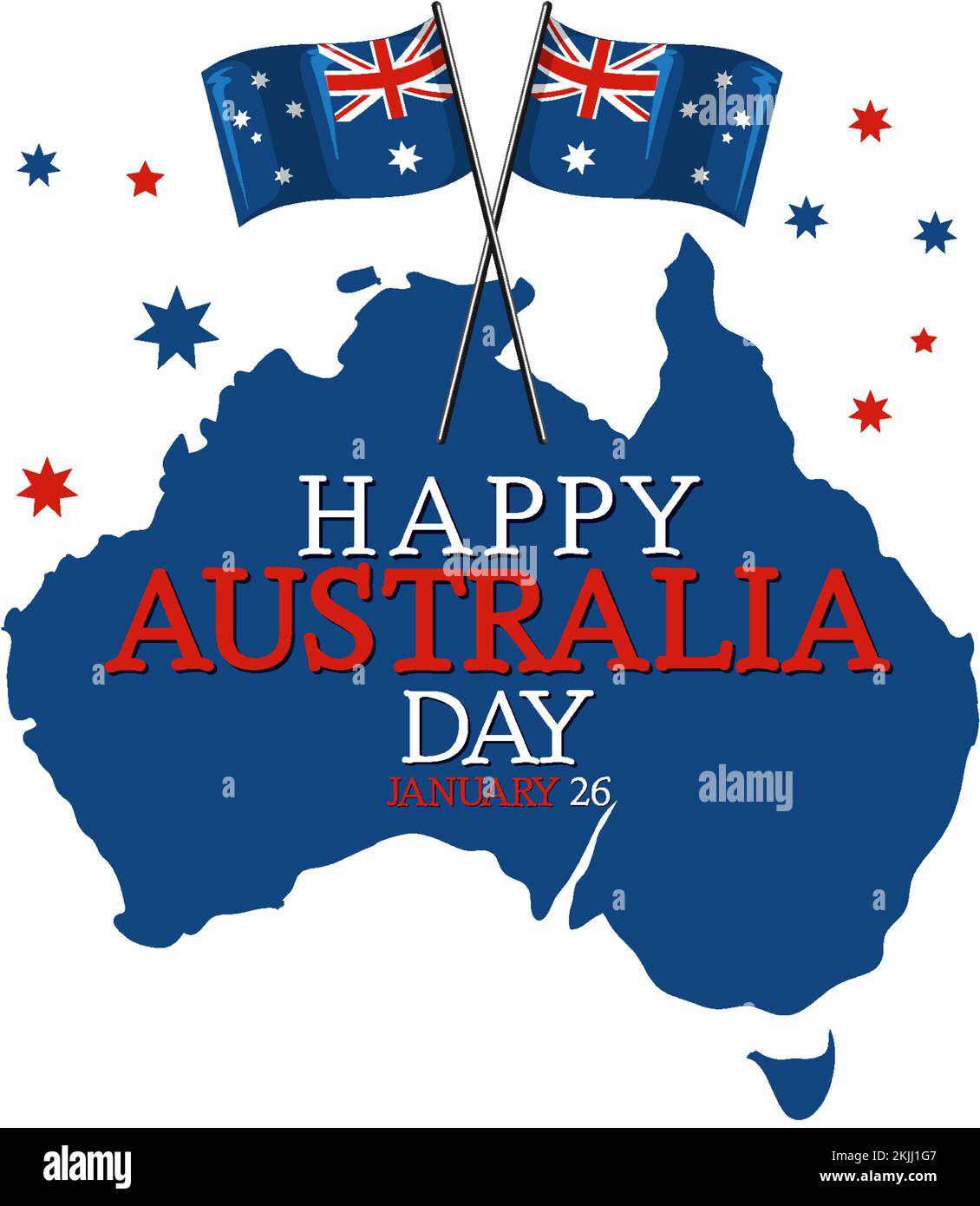 Happy Australia Day Banner Design illustration Stock Vector Image & Art ...