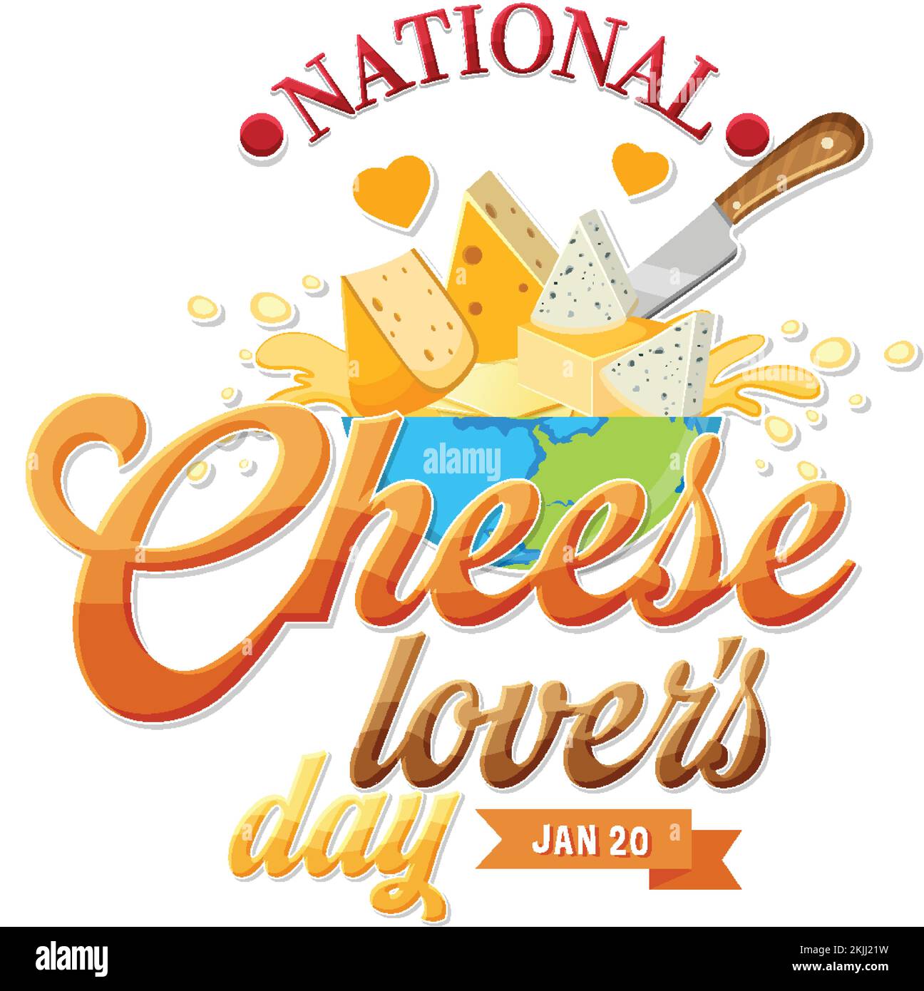 National Cheese Lovers Day Banner Design illustration Stock Vector ...